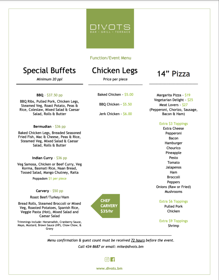 Catering Menu old – Divots
