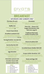 Main Restaurant Menu – Divots